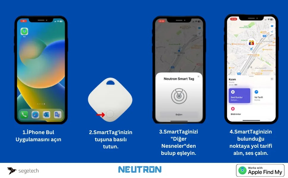 Smart Tag Akıllı Takip Cihazı Apple Lisanslı - Smart Tag